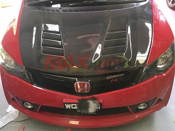 Buy HONDA CIVIC FD/ FD2R 2006 - 2011 JS RACING Style Super Light Weight Real Carbon Fiber Front ...